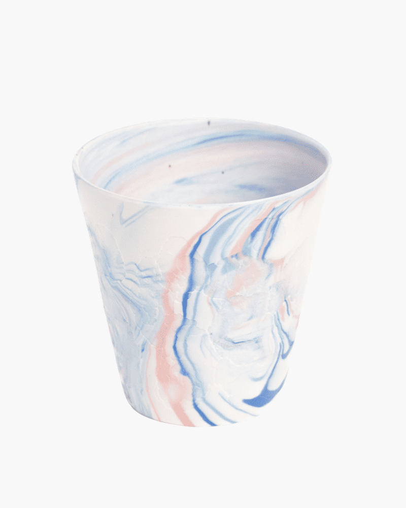 Layered Texture Cup - Marbled Porcelain & Layered Clay - Neriage by ...